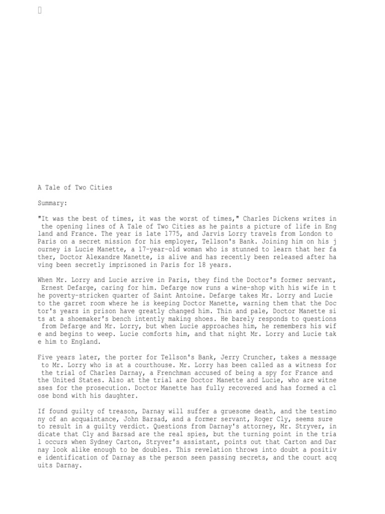 A Tale of Two Cities | Download Free PDF | A Tale Of Two Cities ...