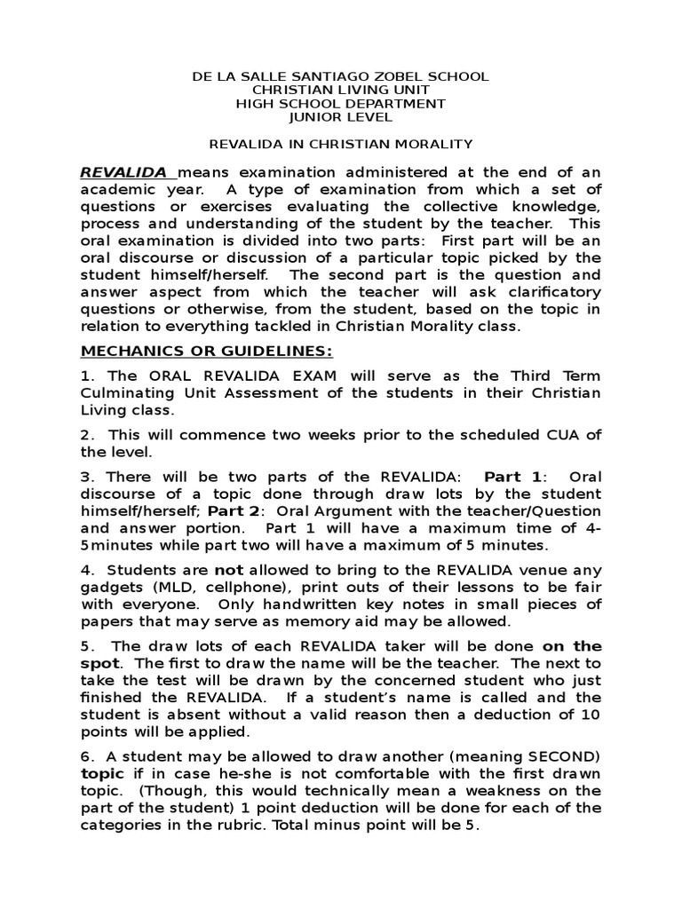 revalida (1) | Test (Assessment) | Human Sexuality