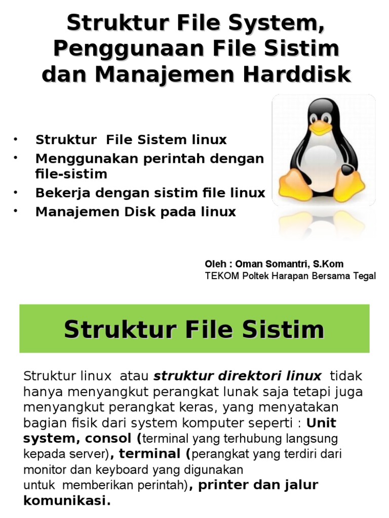 Manajemen File Sistem Linux | PDF | Kajian Bahasa Asing | Komputer