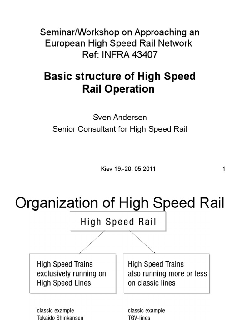 Basic Structure of High Speed Rail Operation - S. Andersen | PDF | High ...