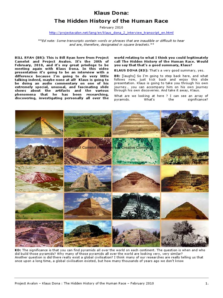 Klaus Dona: Hidden Human History Insights | PDF | Human | Earth
