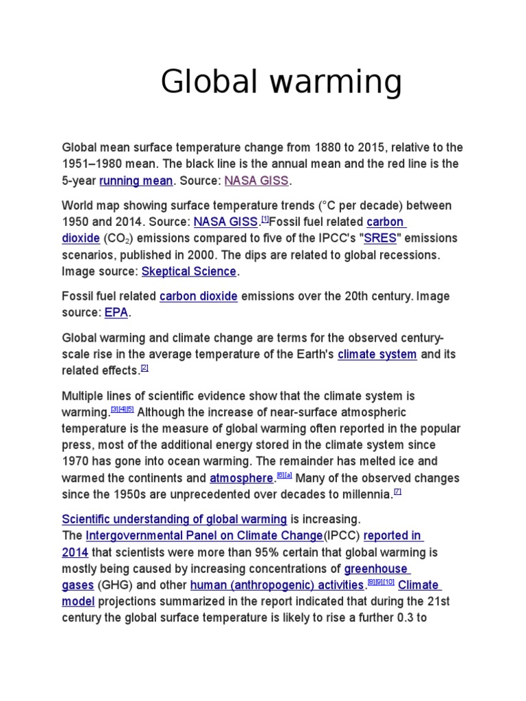 The Comprehensive Summary: A Detailed Overview of Observed Global ...