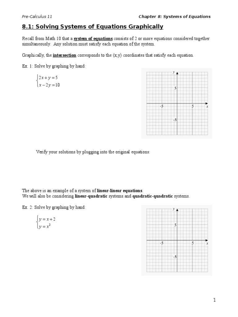 Pre-Calculus 11 - Ch. 8 - Lessons | PDF | Equations | Mathematical Objects