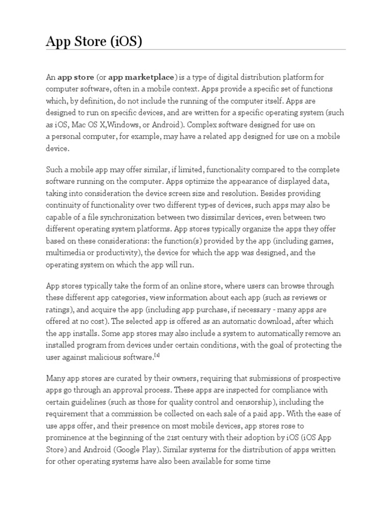 Apple App Store | PDF | Mobile App | System Software