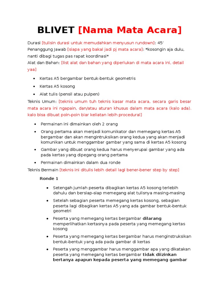 Contoh Juknis | PDF