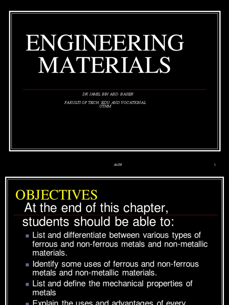 Overview of Engineering Materials | PDF | Thermoplastic | Steel