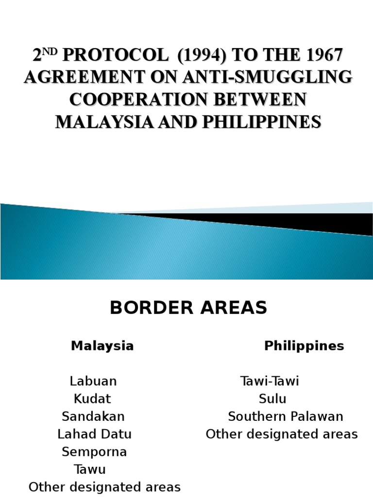 2nd Protocol (1994) To The 1967 Agreement On Anti-Smuggling Cooperation ...