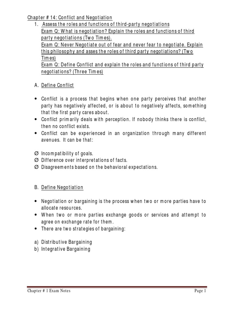 Roles of Third Party Negotiation | PDF | Negotiation | Bargaining