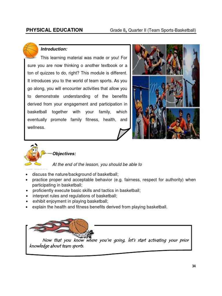 Physical Education 8 (Quarter 2.1) - Learning Material PDF | PDF ...