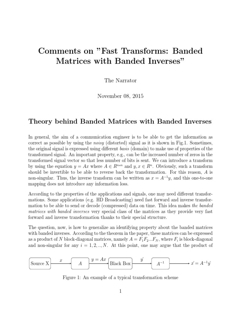 Banded Matrices | PDF | Matrix (Mathematics) | Linear Algebra