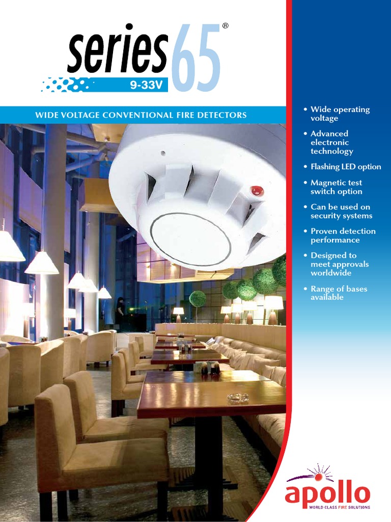 Detector Apolo S 65 | PDF | Security Alarm | Smoke