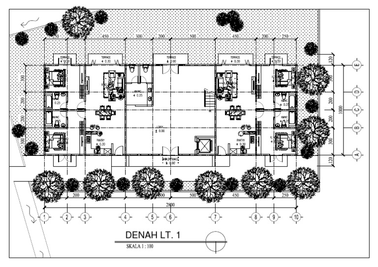 Contoh Denah Lantai 1 Hotel | PDF