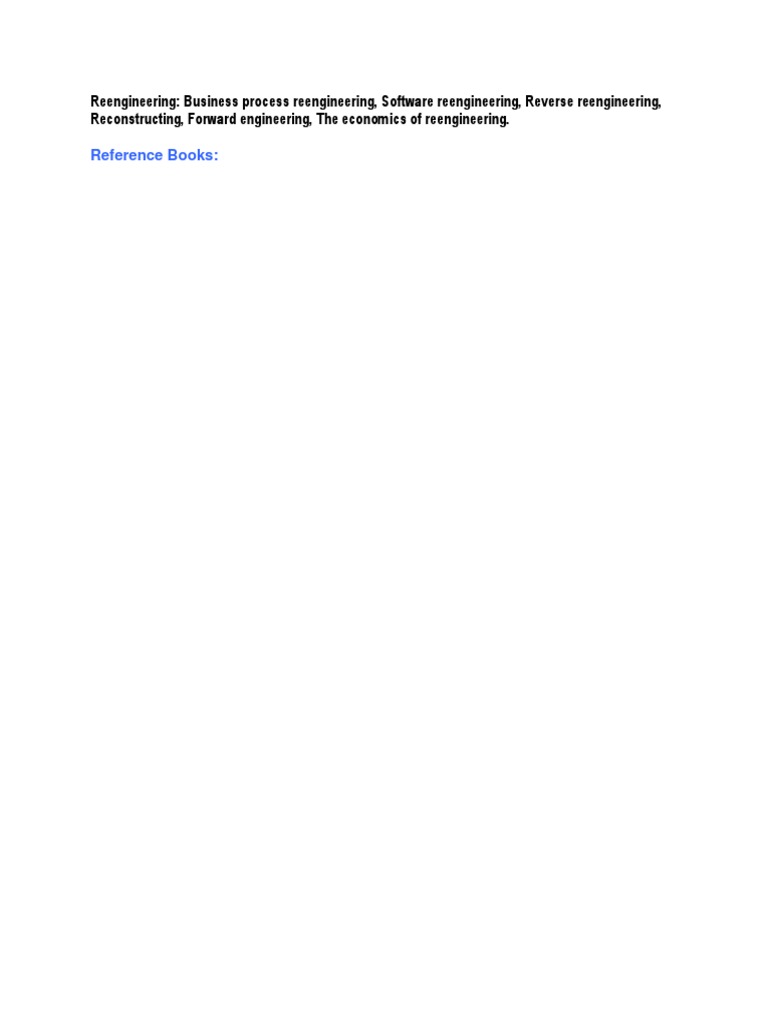 Reference Books | PDF | Business | Computers