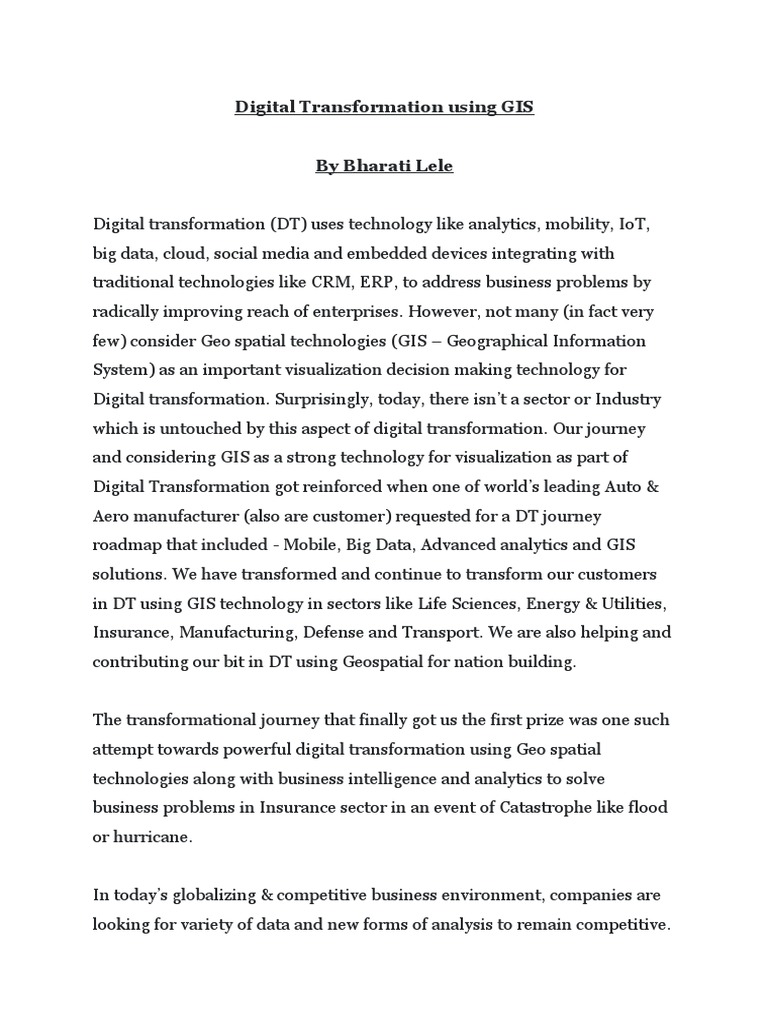 GIS in Insurance: Transforming DT | PDF | Analytics | Geographic ...