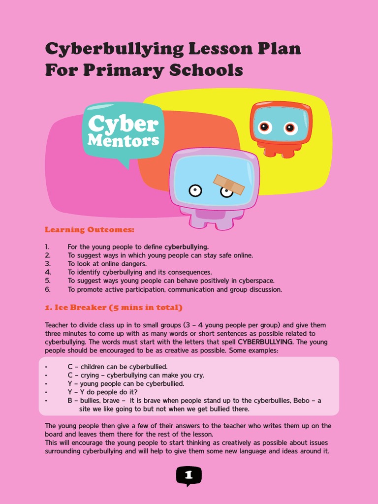 Cyberbullying Lesson Plan | PDF | Cyberbullying | Social Networking Service