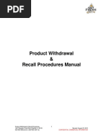 Product Recall SOP and Procedures | PDF | Packaging And Labeling | Safety