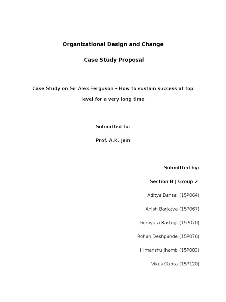 ODC Case Study Proposal | PDF | Premier League | Manchester United F.C.