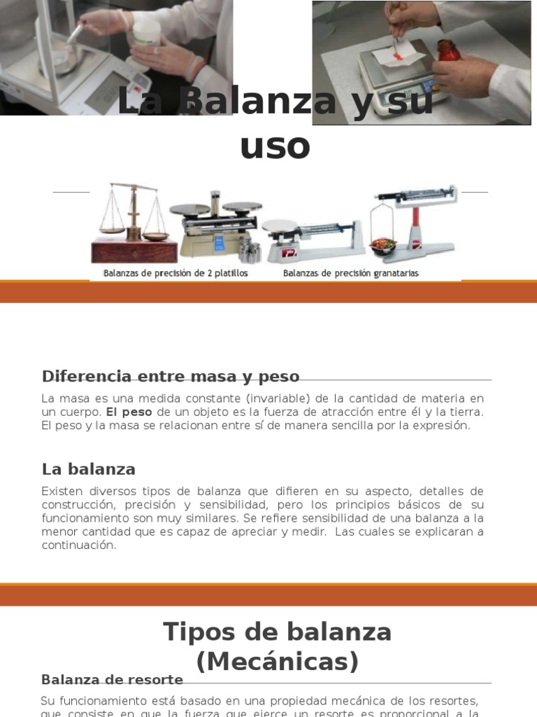 La Balanza y su uso | Balanza | Masa