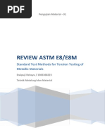 ASTM E8 - Standar & Spesimen Untuk Uji Tarik Logam - ZwickRoell | PDF | Komputer