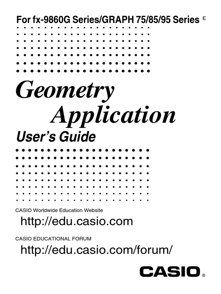 Geometry Application: User's Guide | Download Free PDF | Circle | Line ...