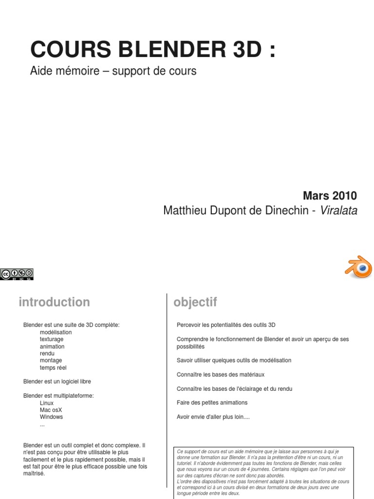 Cours Complet sur Blender 3D PDF | PDF