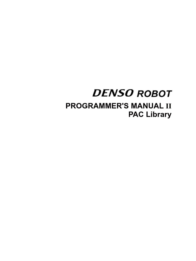 Denso Programmer's Manual II | PDF | Input/Output | Subroutine