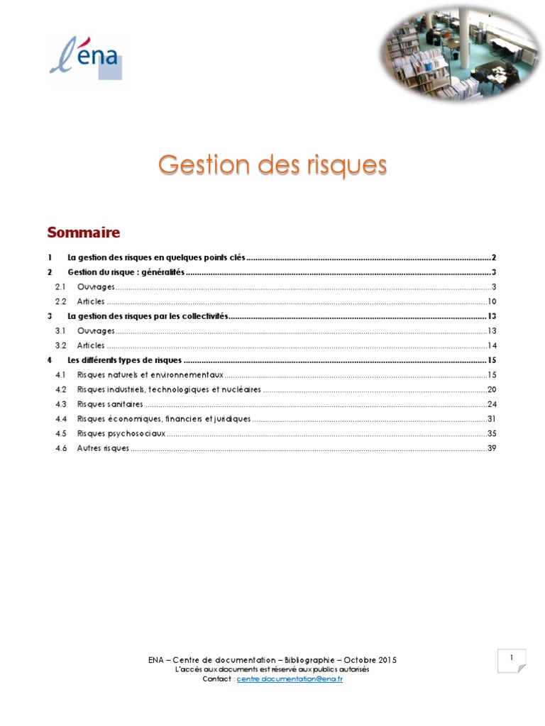 Bib Gestion Risques CB | PDF | Risque | Gestion des risques
