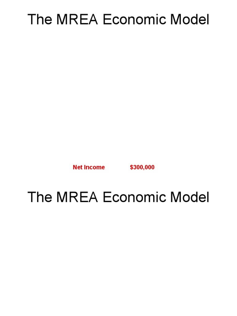 The MREA Economic Model | PDF | Net Income | Sales