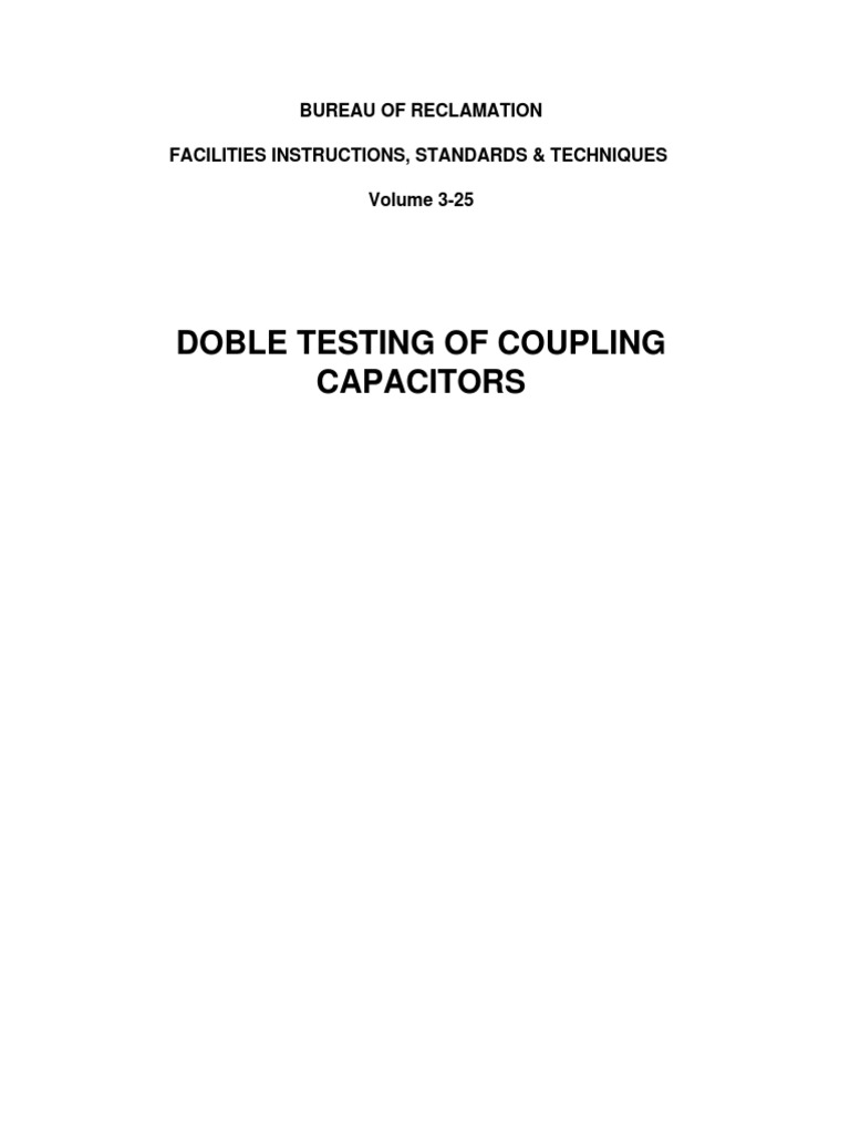 Doble Testing of Coupling Capacitor | Download Free PDF | Capacitor ...