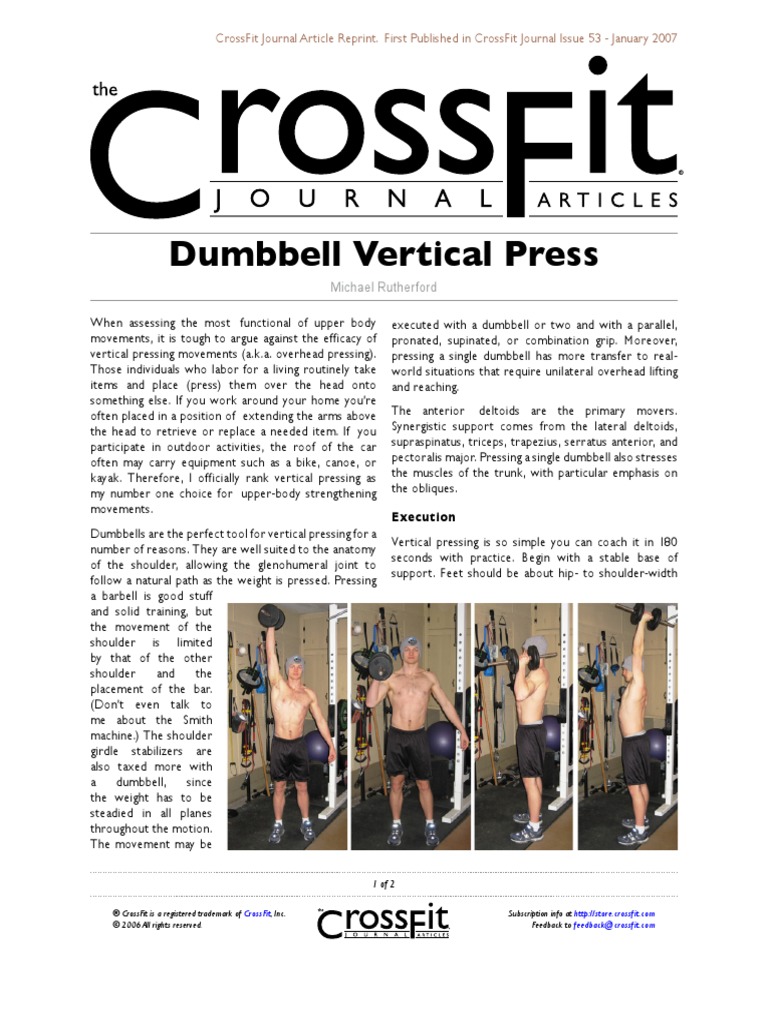 The Dumbbell Vertical Press | Weight Training | Shoulder