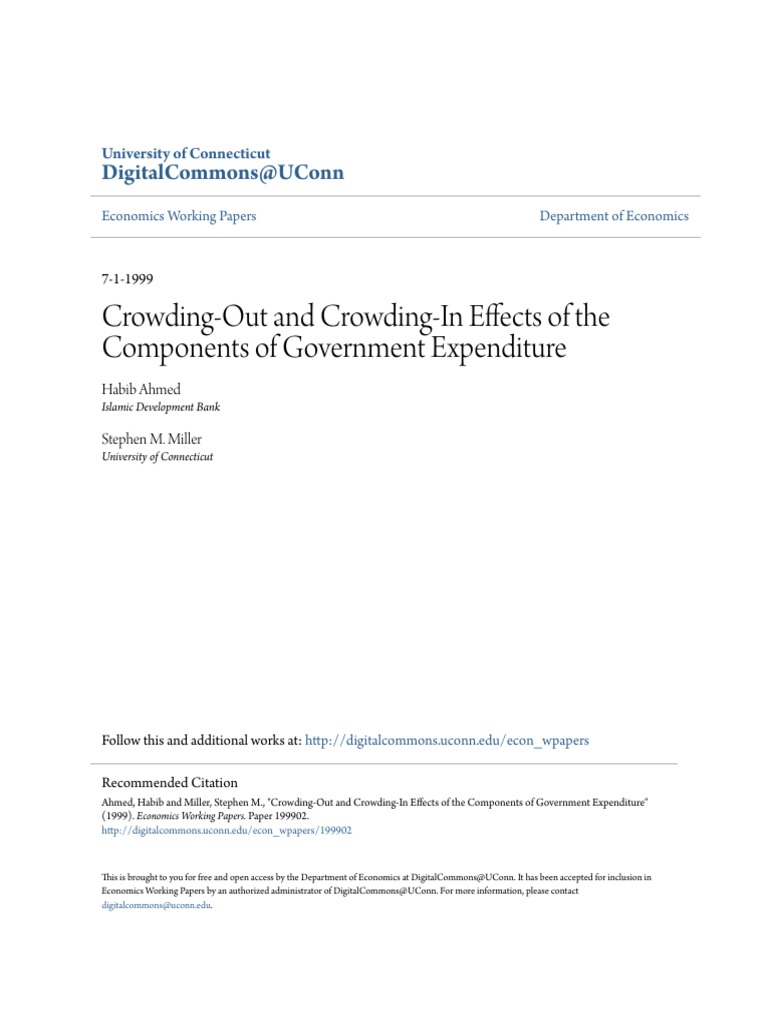 Crowding-Out and Crowding-In Effects of The Components of Government ...