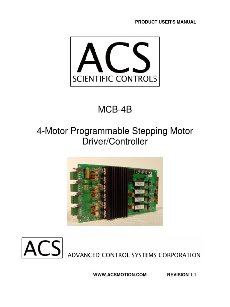 Advanced Control Systems - MCB-4B User's Manual - Revision 1.1 ...