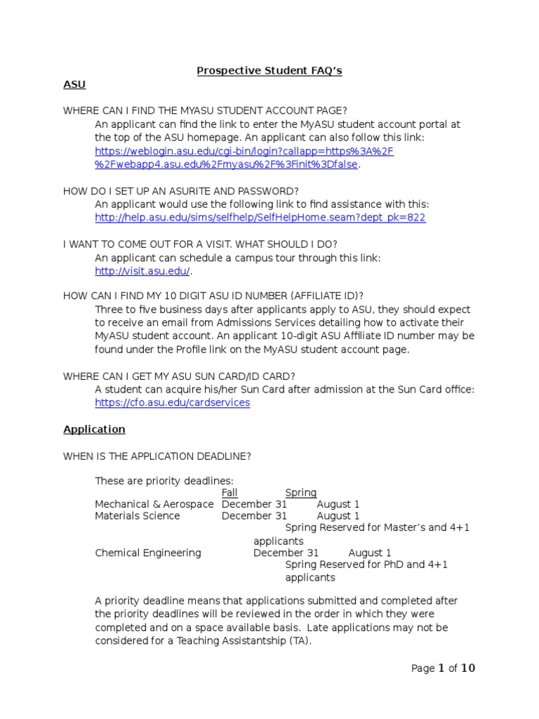 FAQ Prospective Student 061515 | PDF | Graduate School | University And ...