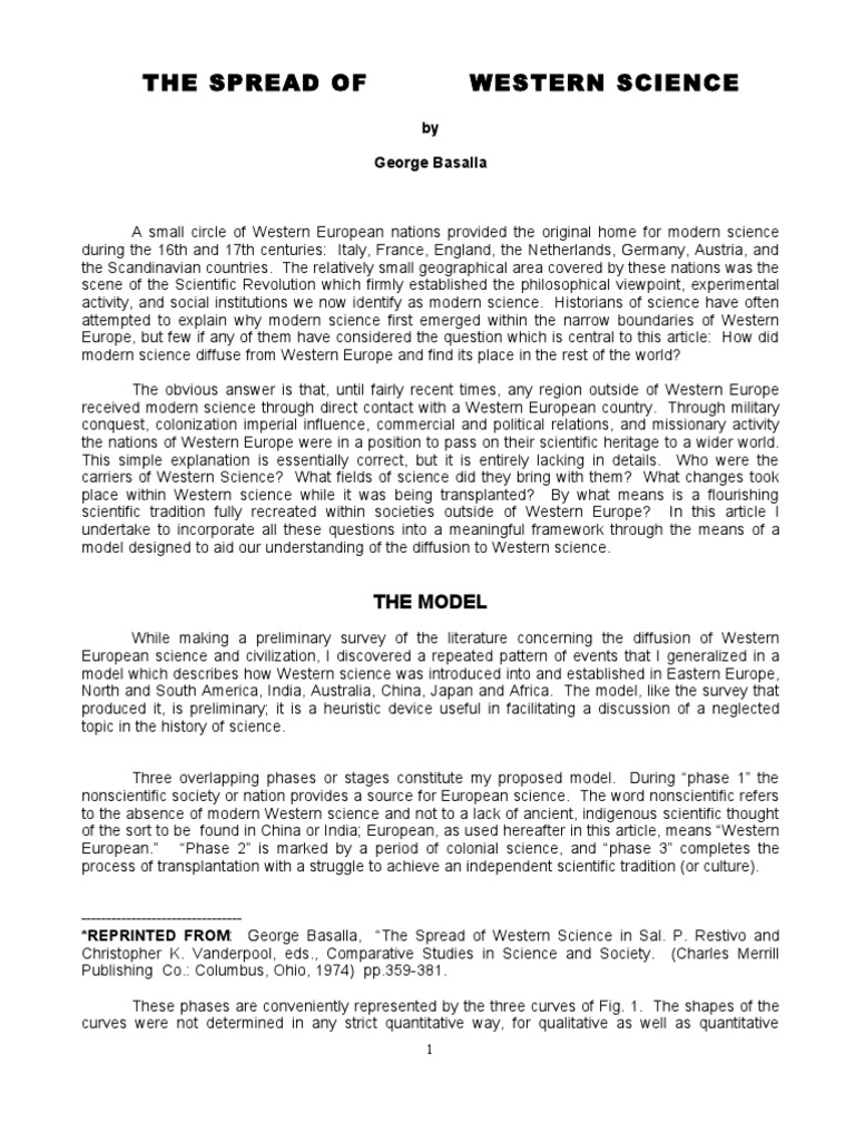 1.6.a-The Spread of Western Science | PDF | Colonialism | History Of ...
