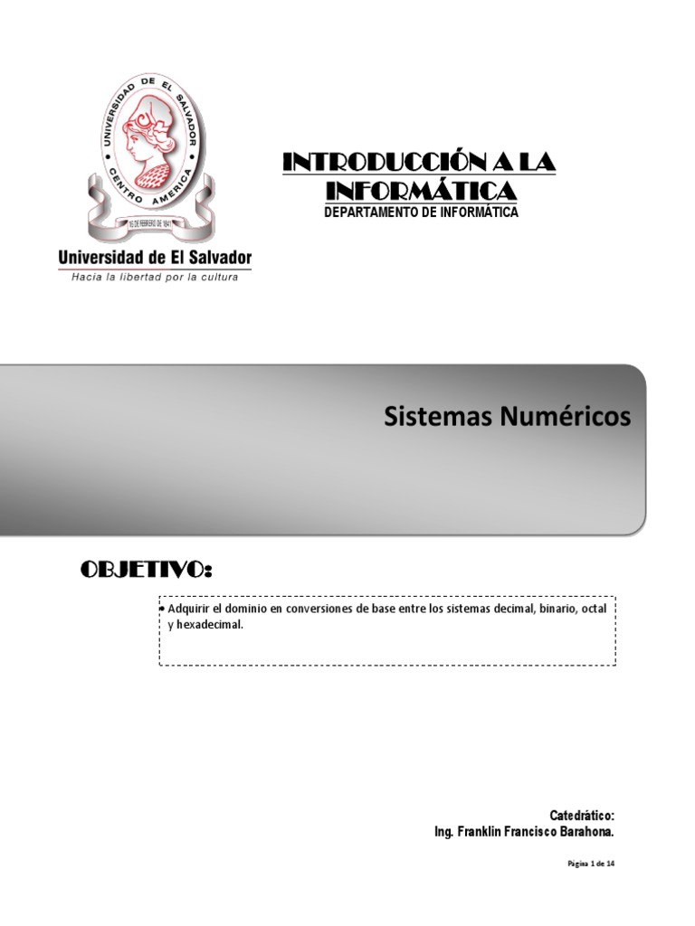 Conversion de Sistemas Numericos | PDF | Sustracción | Decimal Conversion de Sistemas Numericos | PDF | Sustracción | Decimal