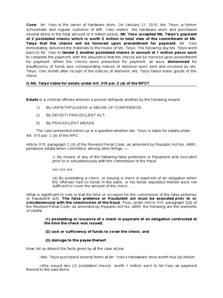 Simultaneously With The Commission of The Fraud. Thus, Under Article ...