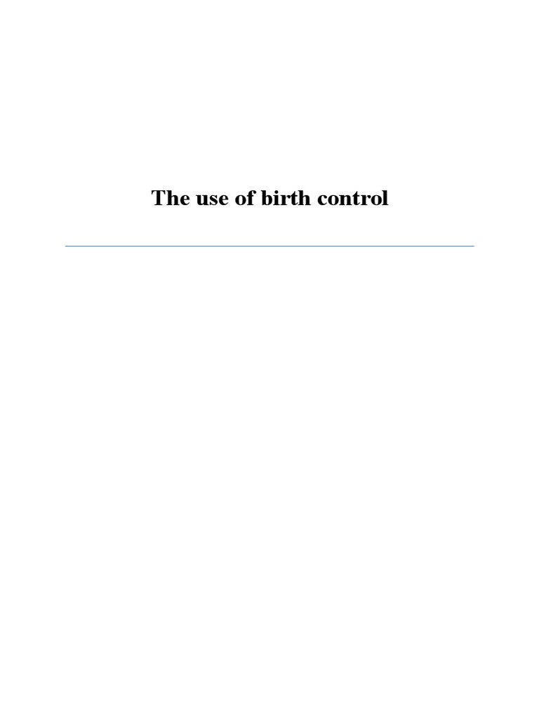 Birth Control Essay MLA | PDF | Birth Control | Unintended Pregnancy