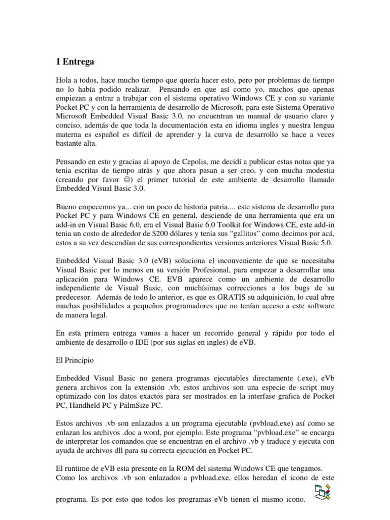 Tutorial Embedded Visual Basic | PDF | Point and Click | Microsoft Windows