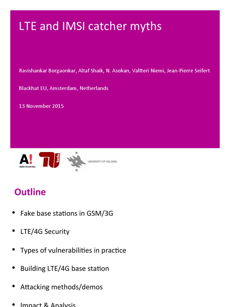 LTE IMSI Catcher Vulnerabilities Explained | PDF | Software Defined ...