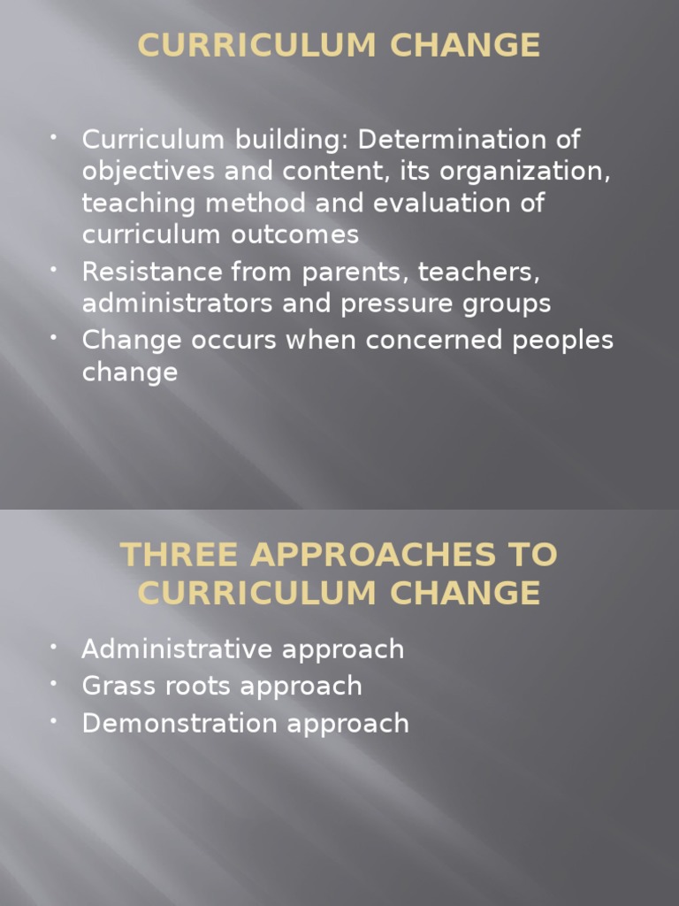 Curriculum Change | PDF | Curriculum | Action Research