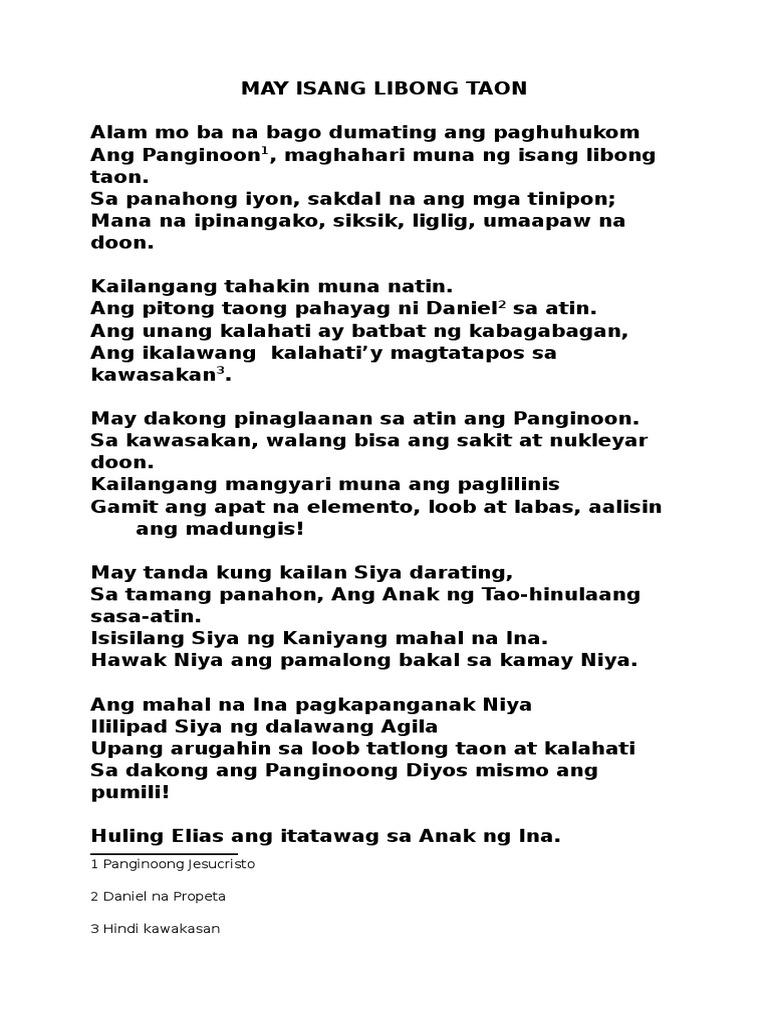 Ang Isang Libong Taon | PDF