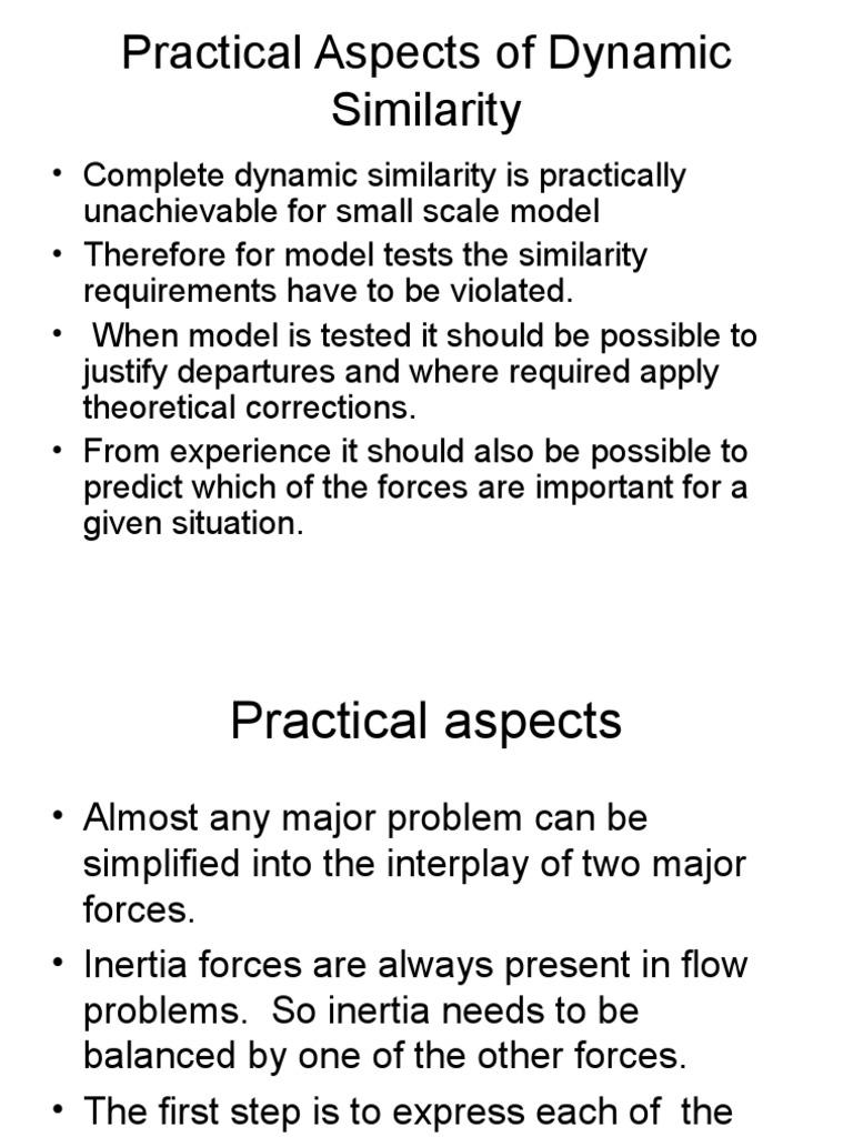 Practical Aspects of Dynamic Similarity | Reynolds Number | Fluid Dynamics