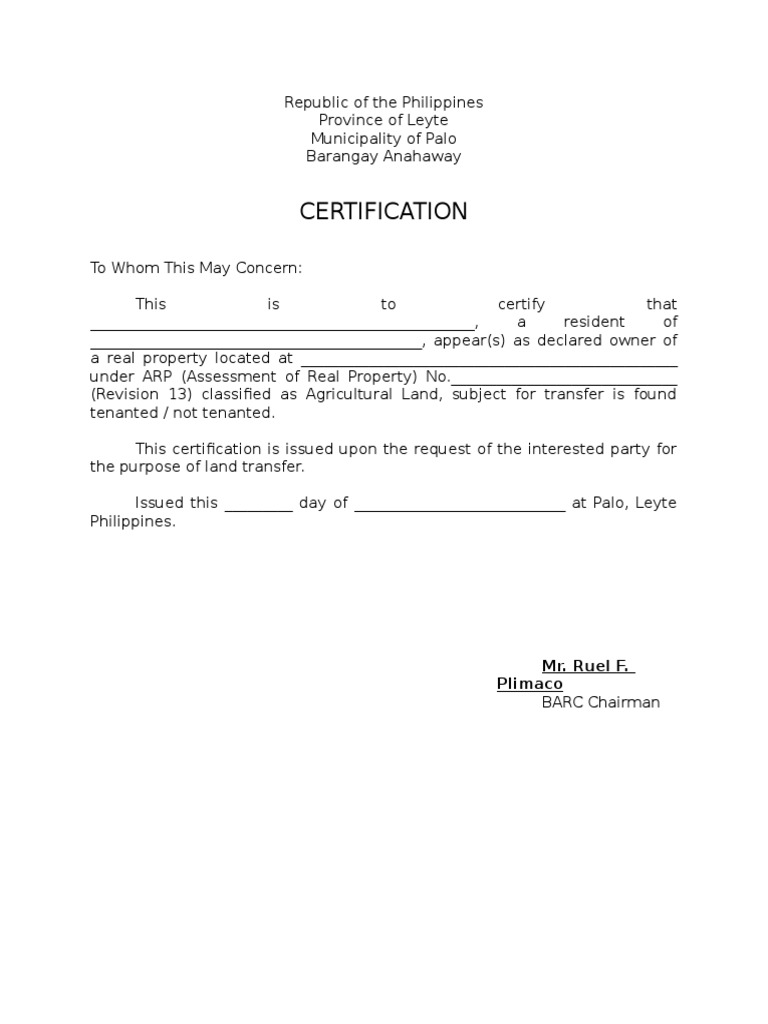 BARC Certification | PDF