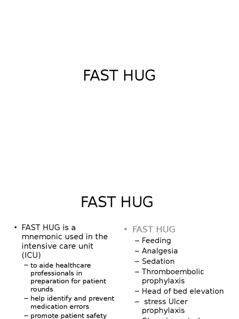 Fast Hug | PDF | Pain | Intensive Care Unit