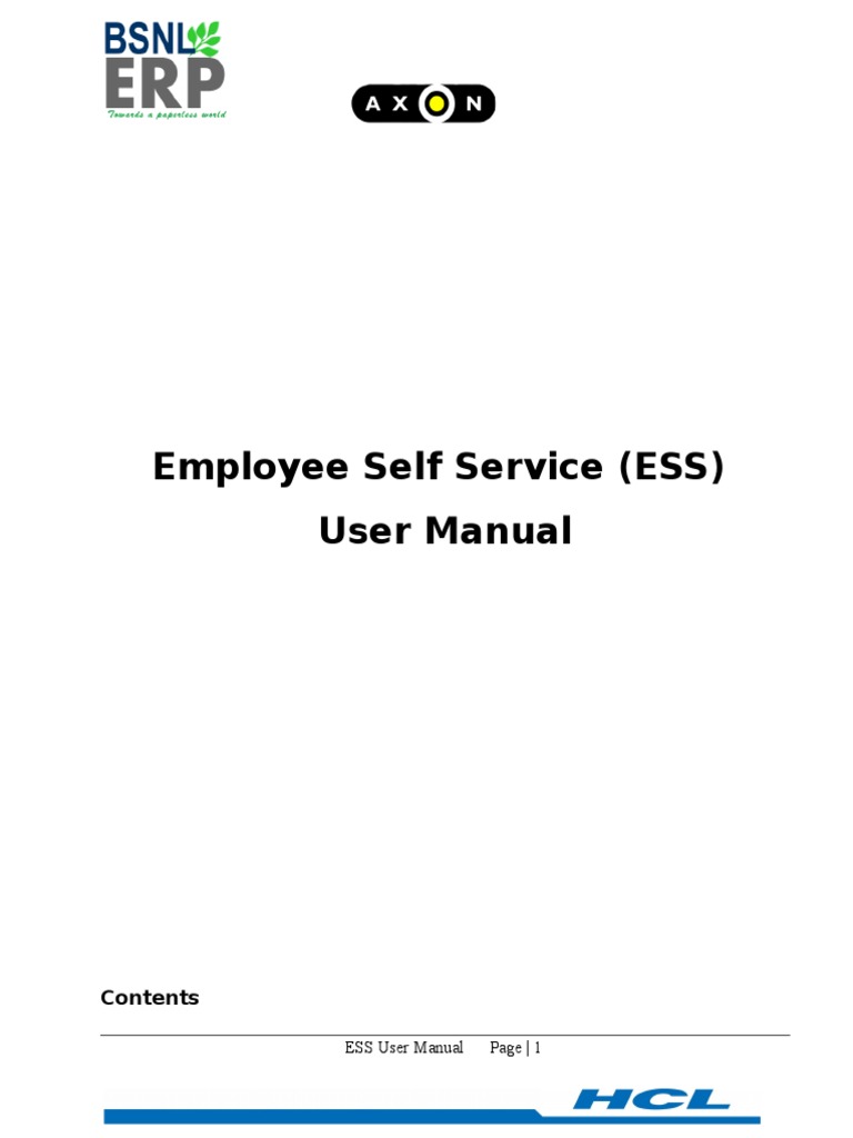 ESS User Manual Part1 | PDF | Internet Explorer | Employment