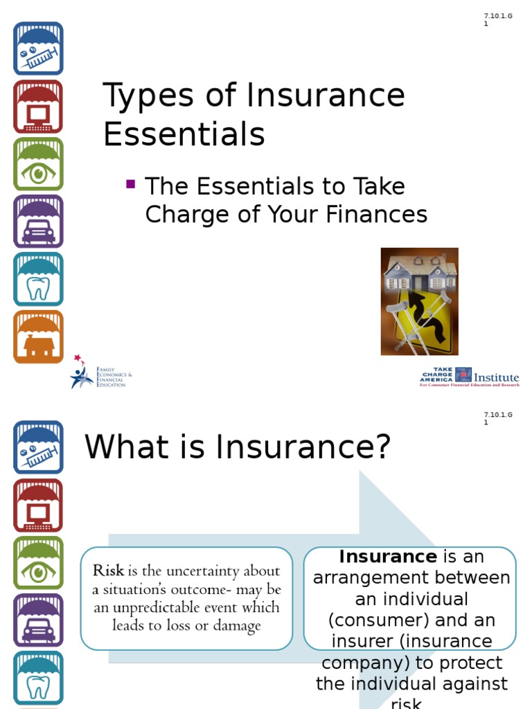 Types of Insurance Essentials PowerPoint | Deductible | Insurance