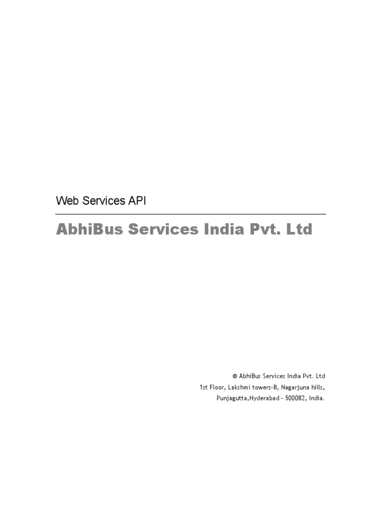 AbhiBus Api | PDF | Software Engineering | Computing