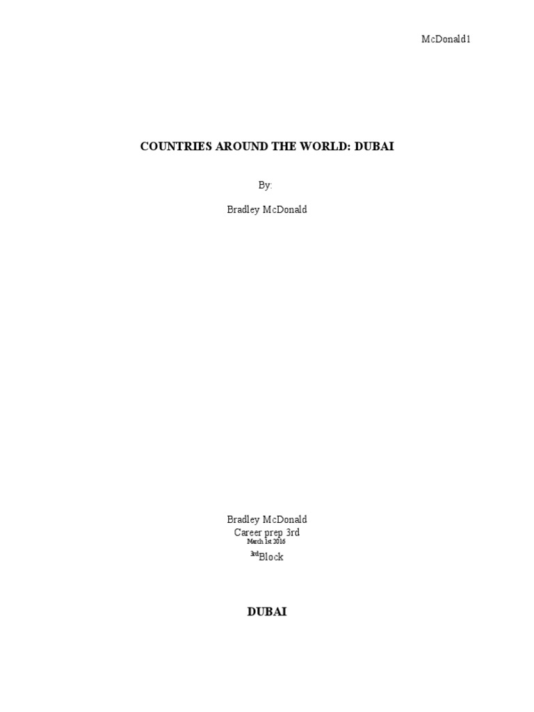 Dubai Paper | PDF