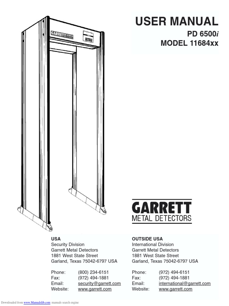 PD 6500i | PDF | Metal Detector | Electrical Connector