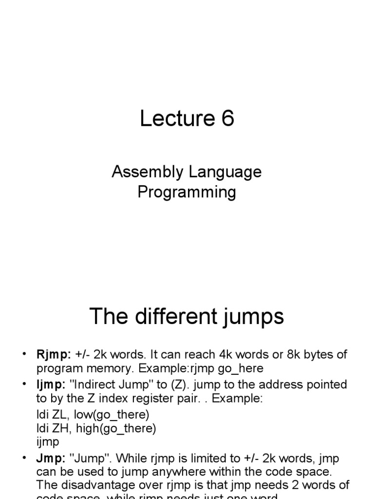 Assembly Language Programming | Download Free PDF | Control Flow | Subroutine